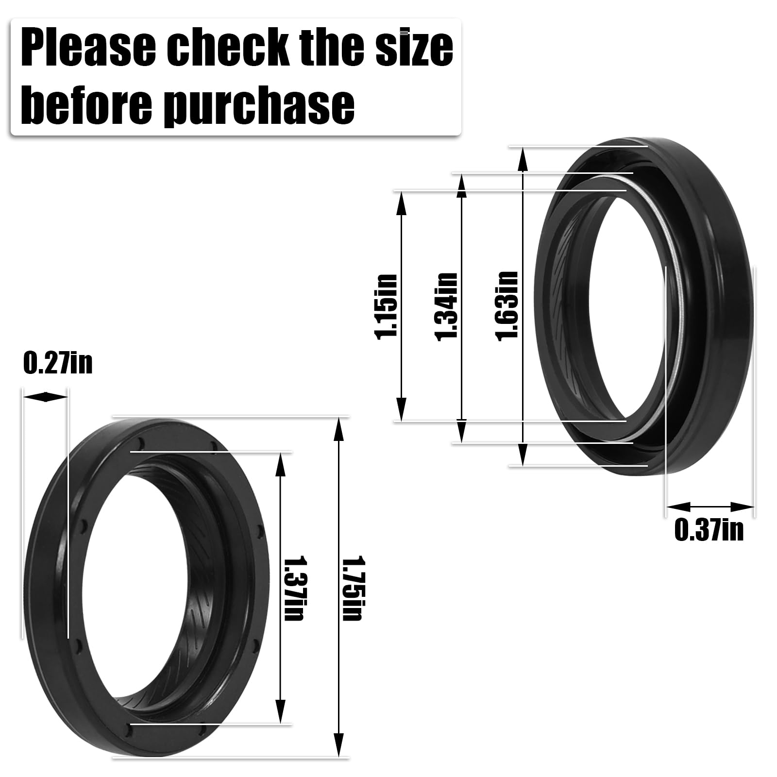 Estate Washer Parts WP3349985 Washer Shaft Seal Fits For For Whirlpool Washing Machine Replace 3349985 519811 340984 62787