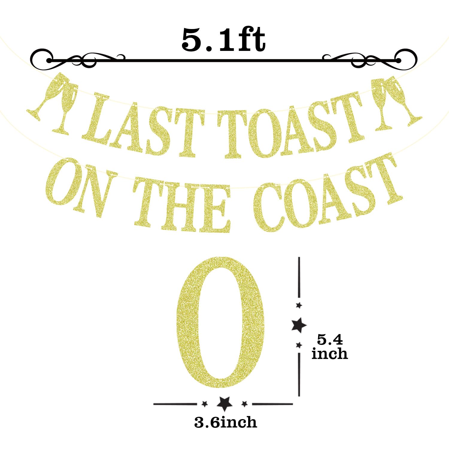 Last Toast on The Coast Banner, Coastal Bachelorette Sign, Nautical Bridal Shower Bachelorette Party Decorations Supplies