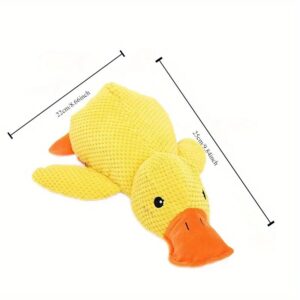 Mr Mower Parts Daisy Dog Calming Duck Toy, Calming Pillow Dog Toy Calming Duck Dog Toy, Dog Duck Toy with Quacking Sound for Indoor Dog (Yellow) (Small - 9")