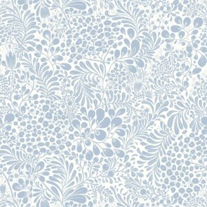 heroad brand boho floral peel and stick wallpaper blue and white floral contact paper for cabinets waterproof thicken removable wallpaper self adhesive decoration wall paper for walls 17.3''x78.7''