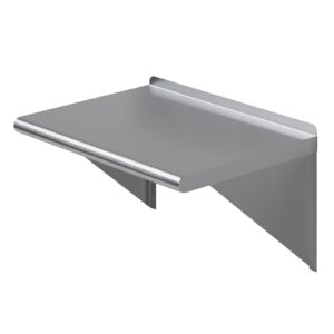 amgood 18" x 24" stainless steel wall shelf | nsf | metal shelving | garage, laundry, storage, utility room | restaurant, commercial kitchen