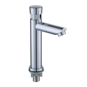 wpbloveshop water saver faucet plated self closing metering faucet public time delay faucet push button taps for home kitchen, bathroom, hotel(a), 631013