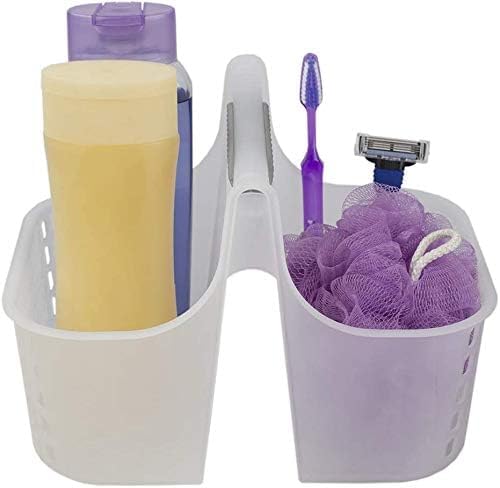 2-Compartment Soft Grip Plastic Shower Caddy Organizer With Handle, Shower Caddy Dorm, Bathroom Caddy For Shower Basket, Small Shower Caddy Portable Shower Caddy/Dorm Shower Caddy Plastic, Bath Caddy