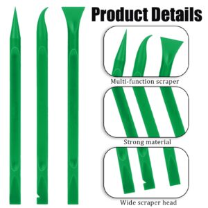 9 Pcs Plastic Scraper Crevice Cleaning Scraper Tool for Tight Spaces Green Non-Scratch Pen-Shaped Scraper Tool Multipurpose Kitchen Label Scraper for Remove Stickers Oil Stains Gaps Dirt Paint