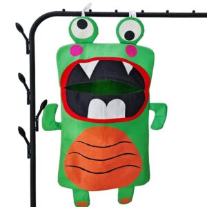 trantranapa 42 x 19” funny frog shape door hanging laundry hamper bag with adjustable handle wall-mounted storage bag for clothes toy laundry closet collector over the door hamper bag (frog shape)