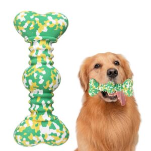 pawsailor indestructible chew toys for aggressive chewers medium large dogs food grade bamboo fiber degradable tough teething chew toys pet toy gift green l