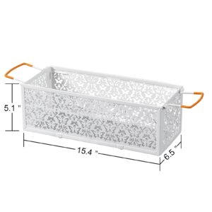 OhuaCason Toilet Paper Holder for Small Bathroom Storage: Toilet Paper Storage Basket for Small Spaces Apartment - White