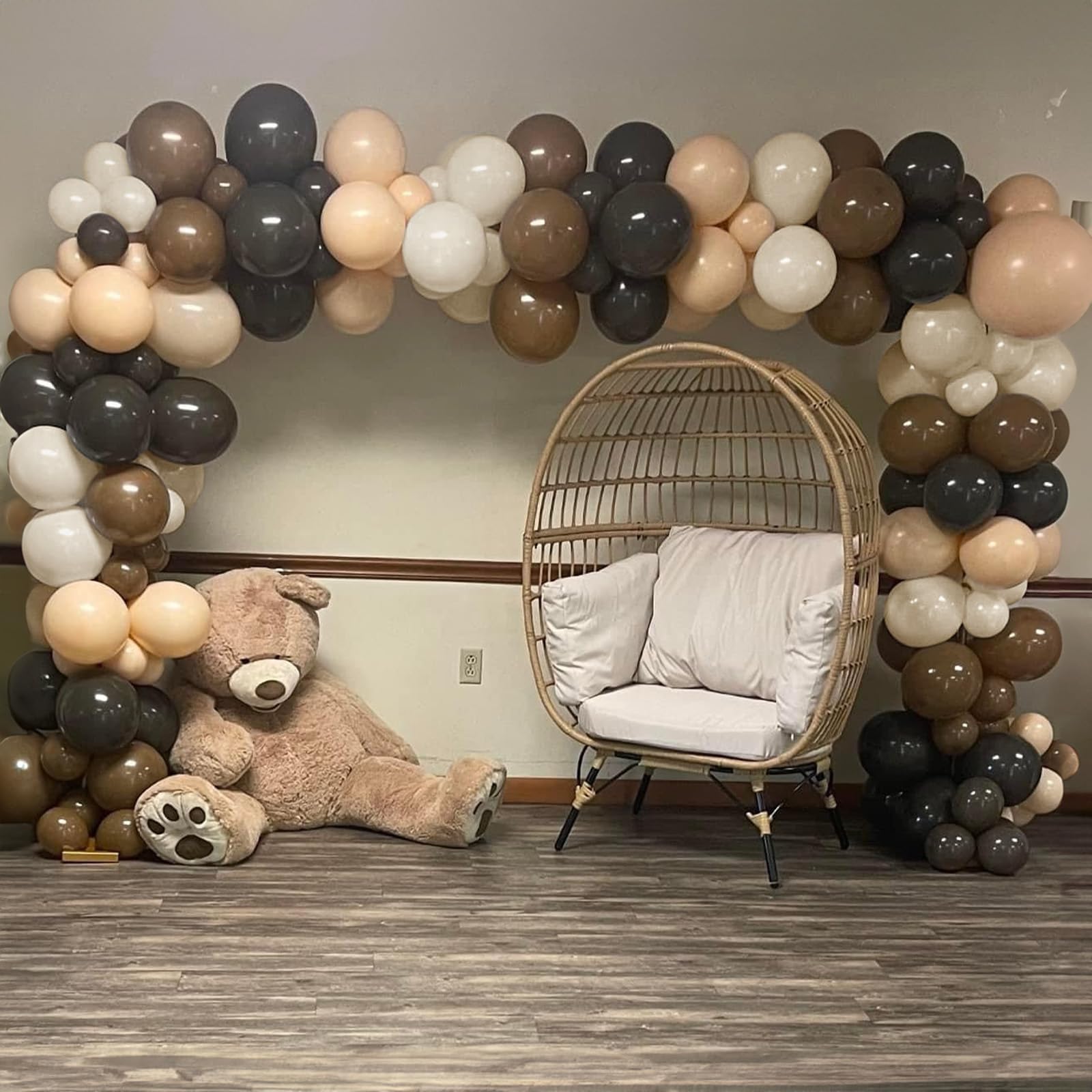 Brown Balloons Set 12 Inch Retro Brown Khaki Cream Balloons 35 Pcs Mocha Cocoa Coffee Brown Sand White Apricot Beige Nude Balloons for Neutral Bear Bridal Baby Shower Birthday Party Decorations