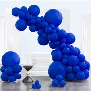 partywoo royal blue balloons 85 pcs blue balloons different sizes pack of 18 12 10 5 inch dark blue balloon arch kit balloon garland for birthday graduation baby shower party decorations blue-y59