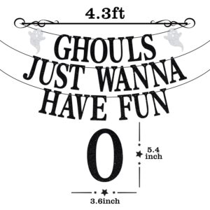 Ghouls Just Wanna Have Fun Banner, Halloween Girl's Night Sign, Haunted House Party, Funny Bachelorette Party Decorations