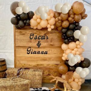 Brown Balloons Set 12 Inch Retro Brown Khaki Cream Balloons 35 Pcs Mocha Cocoa Coffee Brown Sand White Apricot Beige Nude Balloons for Neutral Bear Bridal Baby Shower Birthday Party Decorations