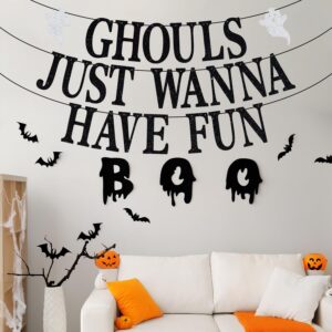 Ghouls Just Wanna Have Fun Banner, Halloween Girl's Night Sign, Haunted House Party, Funny Bachelorette Party Decorations