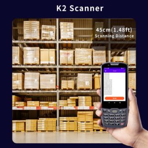 BISOFICE Android 13.0 2D Barcode Scanner PDA Handheld POS Terminal Data Collector Inventory Machine 4G WiFi BT Mobile Computer with 4 Inch Touchscreen 8MP Camera