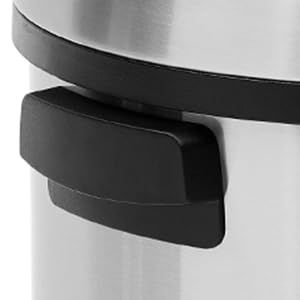 GarveeTech 65L Swing Open Trash Can, Commercial Grade Heavy Duty Brushed Stainless Steel Waste Bins, 17 Gallon Flip Top Lid Garbage Can, Outdoor | Home | Kitchen