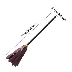 Ragyzity Witch Broomstick Costume Accessories, Halloween Witch Broom Plastic Witch Broomstick Cosplay Broom Props, Realistic Wizard Flying Broom Stick Accessory for Costumes, Halloween Decorations