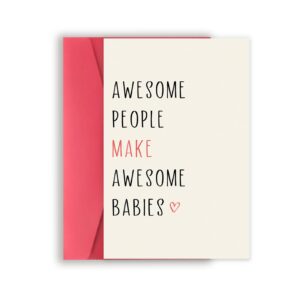 missonemi funny baby shower card, humorous baby shower gifts for girls boys, new baby card for new mom new dad, cute baby expecting card, new baby arrival card, congratulations pregnancy card