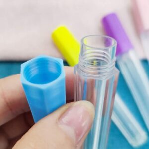 4Pcs Clear Plastic Embroidery Felting Sewing Container Pin Needle Storage Tubes Bottle Holder Knitting Needle for Case Box Needle Storage Tubes Sewing Storage Craft and Sewing Supplies Storage