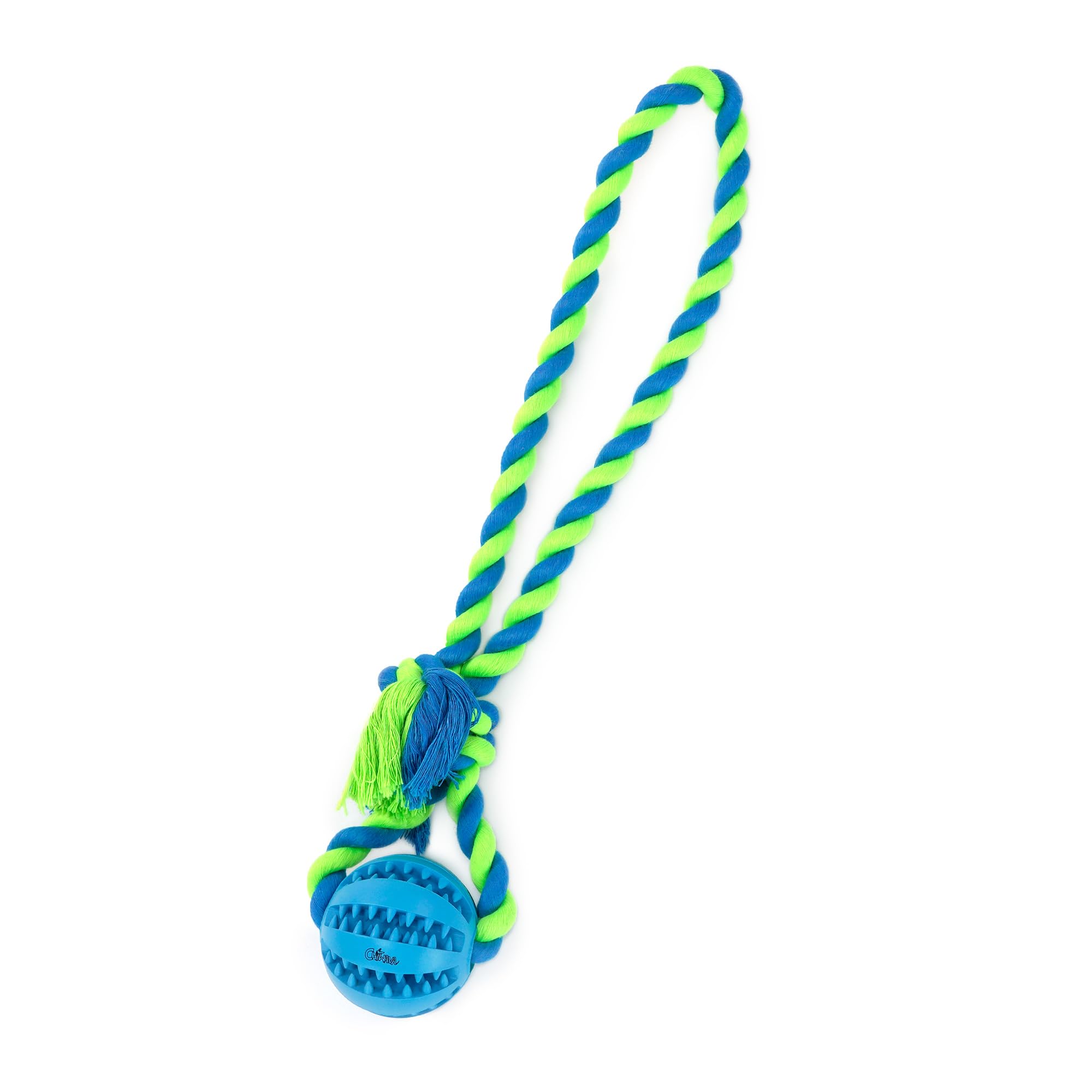 CHIWAVA 2 Pack 2" Dog Training Ball on Rope, Rubber Rope Dog Toys Ball with Handle for Tug of War Training Rewards for Small Dogs