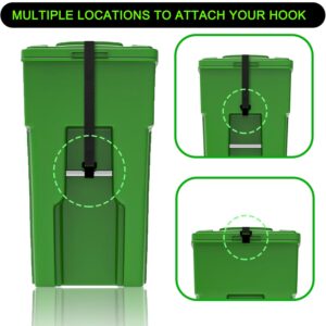 1PC Metal Double-Claw Trash Can Lock Straps for Animals,Bungee Cord Garbage Bin Lock,Outdoor Racoon Garbage Can Lid Lock Straps to Keep Racoons,Trash Can Bin Lid Locks Bungee Cord Outside【BLUE HOOKS】