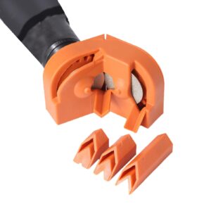 drill bit sharpener，drill bit sharpener for all bits，multipurpose drill bit grinding sharpener for high-speed steel, masonry, carbide, cobalt & tin-coated drill bits（orange）