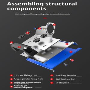 Generic Ultimate Tile Cutting Solution - Angle Grinder Tool with Stand for 45 Degree Chamfering，Angle Grinder Tile Chamfer Stand for 100-Type Angle Grinders.