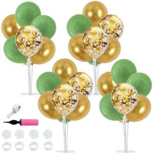 toniful 4 set sage green gold balloon centerpieces for table,balloons stand kit for baby shower birthday party decorations,bridal shower,anniversary