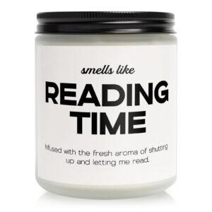 book lovers gifts, gifts for readers - lavender scented book lover candle, christmas, birthday, mothers day, retirement gifts for book lovers women men librarian bookworm