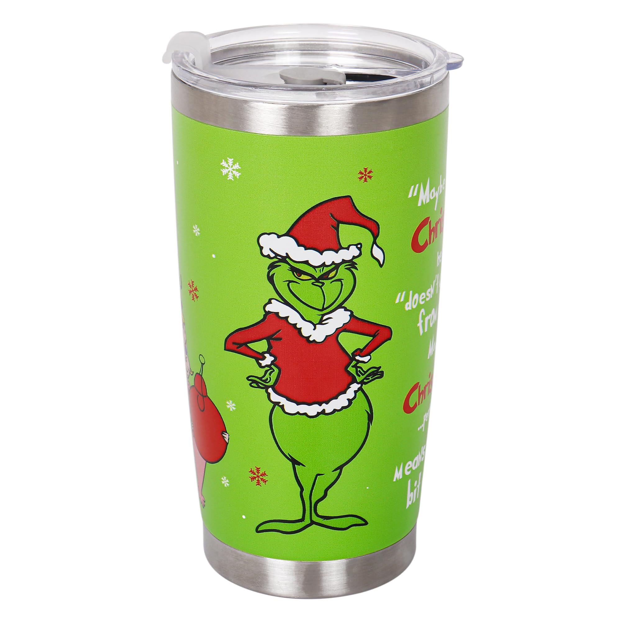 Fanunny 20oz Christmas Tumbler with Lid, Stainless Steel Vacuum Double Wall Insulated Travel Tumblers Coffee Mug(Tumbler 1)