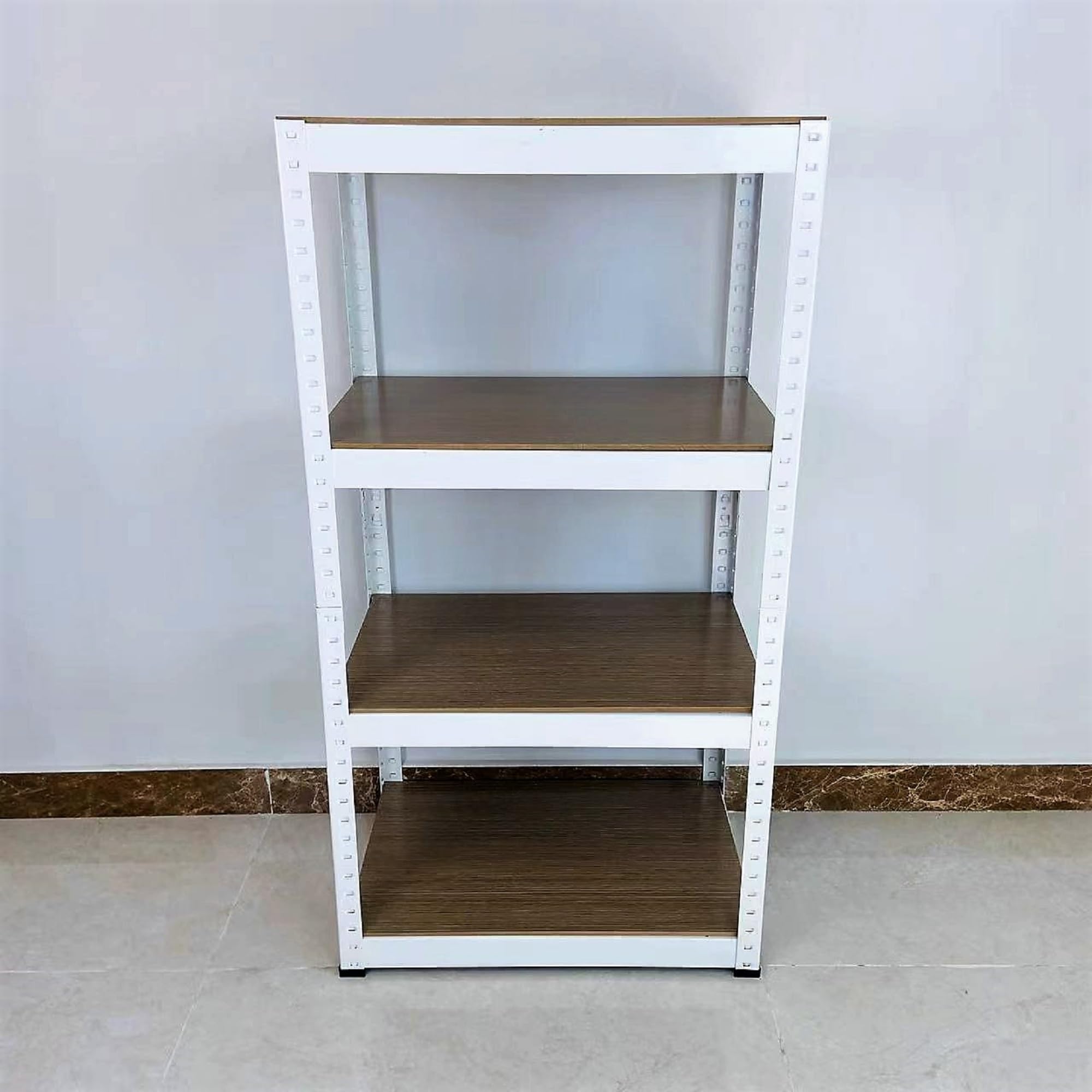 Donext 4-Tier Storage Shelves, Adjustable Storage Utility Rack, Heavy Duty Metal Shelving Unit Organization Shelf for Kitchen Pantry Closet Garage Warehouse, White