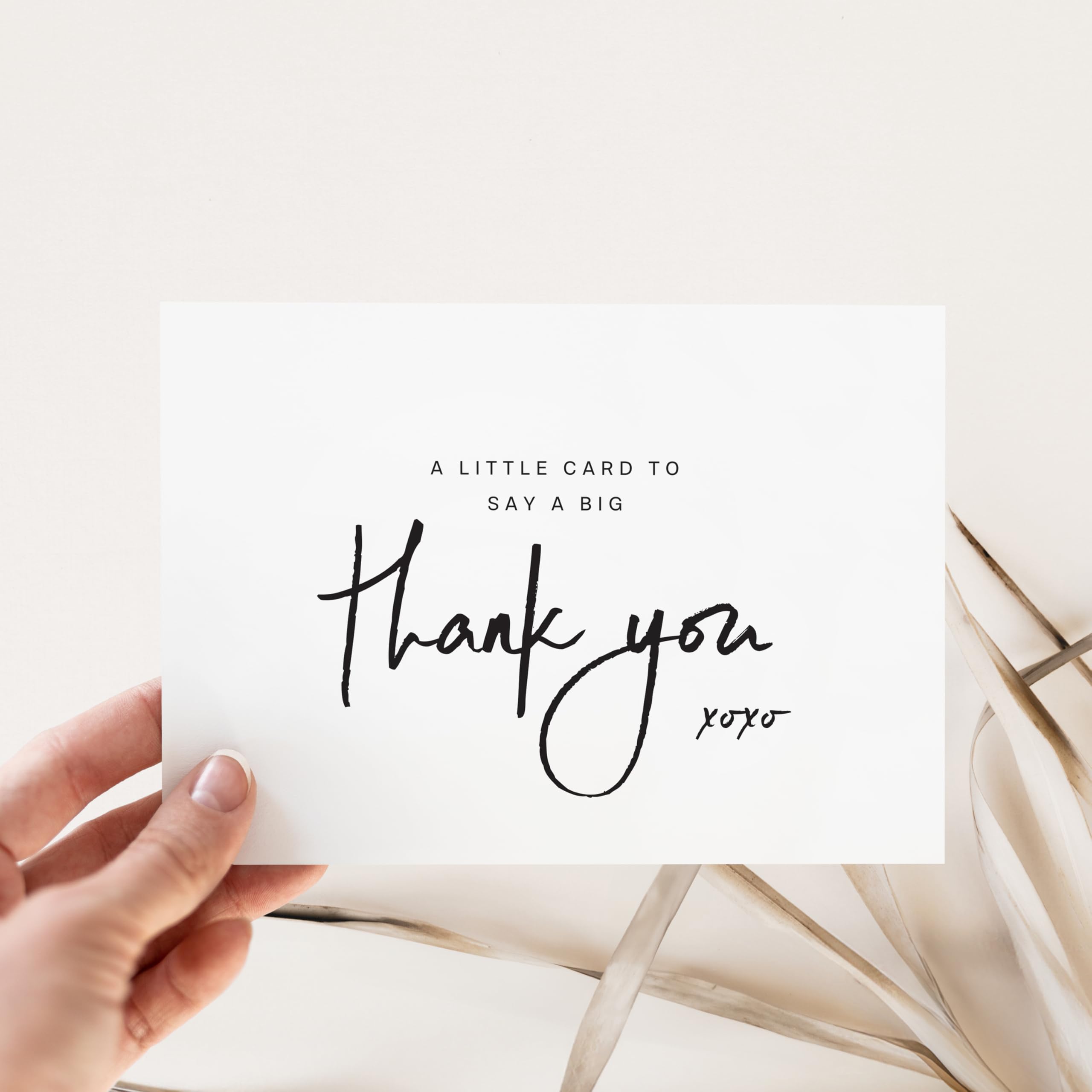 Blank Thank You Cards with Envelopes by ThreeKin - 25 Folded 3.5 x 5 Inch Cards for Weddings, Graduations, Baby Showers, Business & Birthdays - All Occasion Stationery Set, US Owned Business