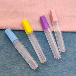 4Pcs Clear Plastic Embroidery Felting Sewing Container Pin Needle Storage Tubes Bottle Holder Knitting Needle for Case Box Needle Storage Tubes Sewing Storage Craft and Sewing Supplies Storage