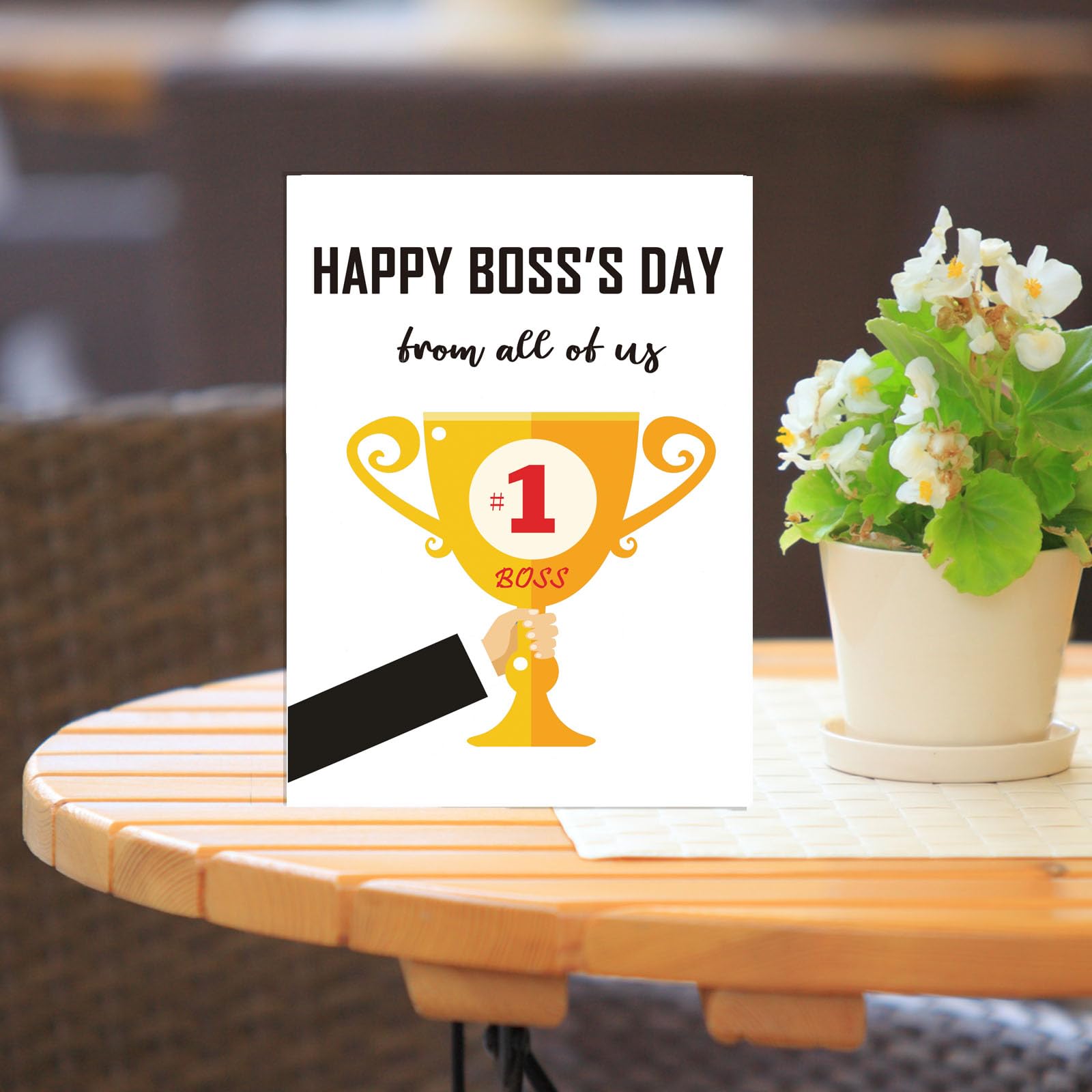 Dapofajo Boss Day Card, Best Boss Card from Team, Thanks Card for Boss, Happy Boss Day Gift Idea, Boss Card with Eenvelope