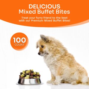 ReThink Pet 100 Pieces Dog Training Treat, Protein Rich Bites with Beef, Lamb & Chicken, High Digestible, Healthy Dog Training Treats, Great Tasting, Long Lasting, Dog Chew, Suitable for Small Dog