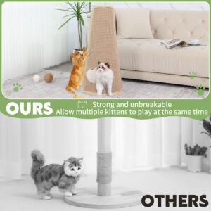 ROYALAY Tall Cat Scratching Posts for Indoor Cats, Premium Sisal Rope Scratch Posts for Kitten and Adult Cats, Scratcher Post Tree Kitten Interactive Toy to Protect Your Furniture for Cats at All Ages