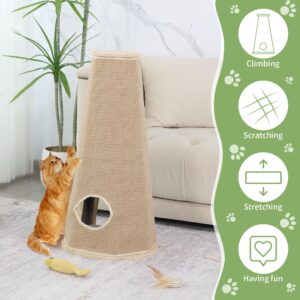 ROYALAY Tall Cat Scratching Posts for Indoor Cats, Premium Sisal Rope Scratch Posts for Kitten and Adult Cats, Scratcher Post Tree Kitten Interactive Toy to Protect Your Furniture for Cats at All Ages