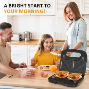 Sunvivi Waffle Iron, Panini Press Grill and Sandwich Maker Set, 3 in 1 Electric Sandwich Press with Removable Non-Stick Plates, Indicator Lights & Cool Touch Handle 750W