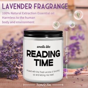 Book Lovers Gifts, Gifts for Readers - Lavender Scented Book Lover Candle, Christmas, Birthday, Mothers Day, Retirement Gifts for Book Lovers Women Men Librarian Bookworm