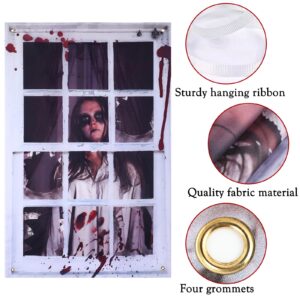 Halloween Window Decorations 31.5x47.2" Window Door Wall Cover Scary Halloween Decorations Indoor Outdoor Party Decor