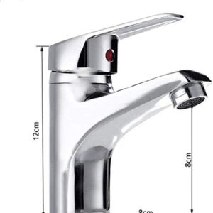 RONPOTY Kitchen Taps Bathroom Sink Chrome Faucet Single Lever Kitchen Sink Faucet Cold and Warm Mixer Water Bath