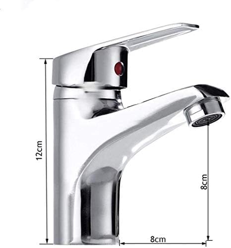 RONPOTY Kitchen Taps Bathroom Sink Chrome Faucet Single Lever Kitchen Sink Faucet Cold and Warm Mixer Water Bath