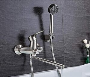 kitchen taps bathtub faucet bathroom chrome plated outlet pipe bath shower faucets head surface inside brass bathtub faucets