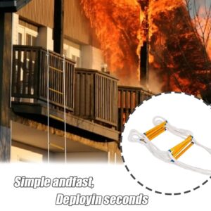 RIEJIN Fire Escape Ladder for Home Fire Emergency Ladders Safety Survival Ladders Rope Ladder Emergency Fire Must Haves House(16F/5M)