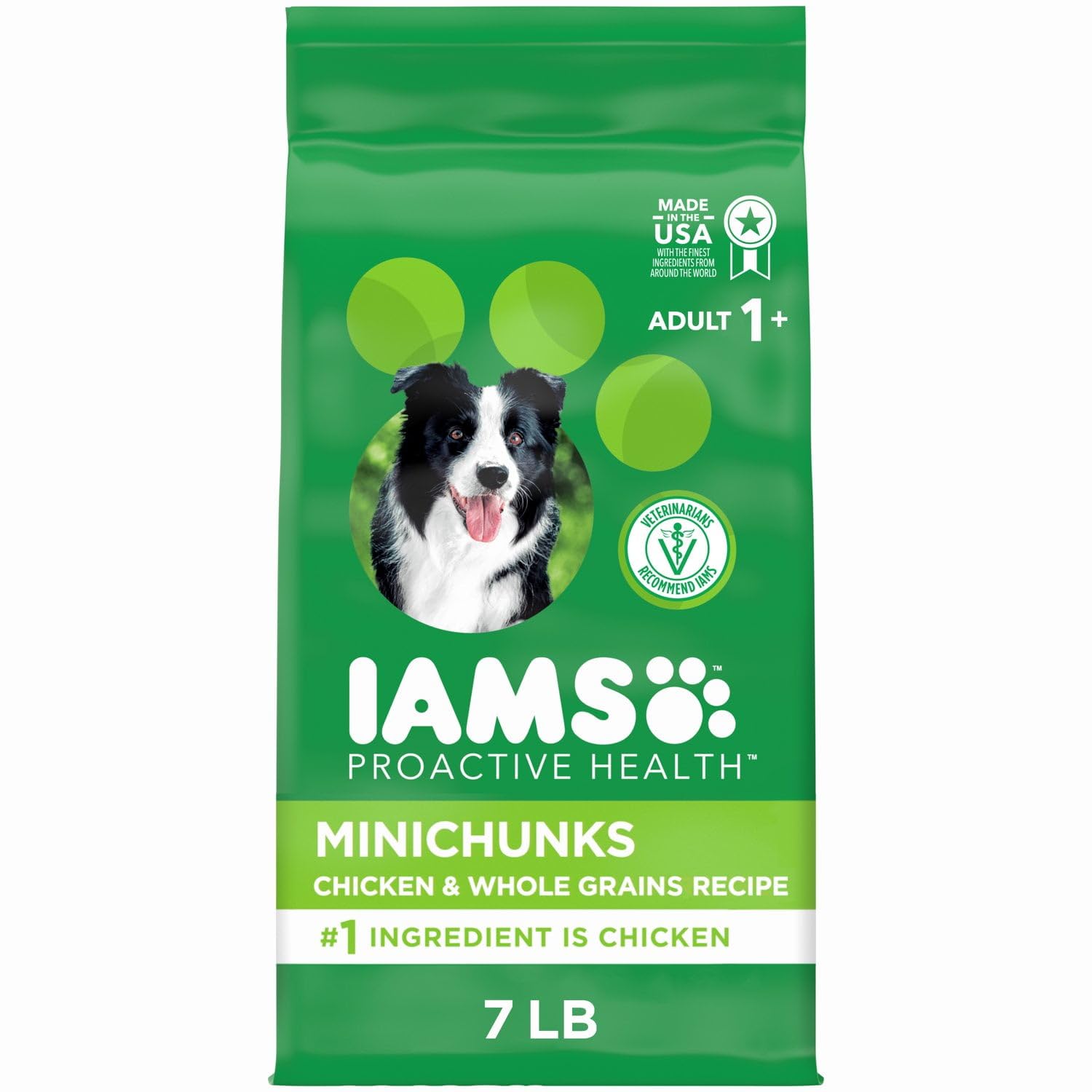 P L-RA IMS Proactive Health Minichunks Real, Farm-Raised Chicken, and Whole Grain Recipe Dry Dog Food, Complete Nutrition, 7 lb Bag