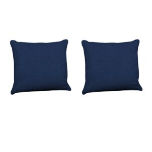 arden selections outdoor deep seat pillow back, 2 pack, 25 x 22.5, rain-proof, fade resistant 25 x 22.5, sapphire blue leala