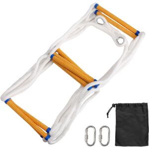 riejin fire escape ladder for home fire emergency ladders safety survival ladders rope ladder emergency fire must haves house, fast to deploy sturdy(147ft/45m)