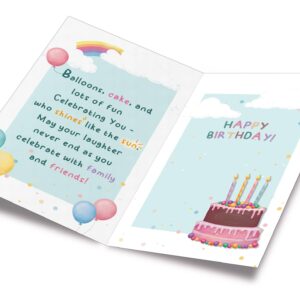 Prime Greetings 3rd Birthday Card, Made in America, Eco-Friendly, Thick Card Stock with Premium Envelope 5in x 7.75in, Packaged in Protective Mailer