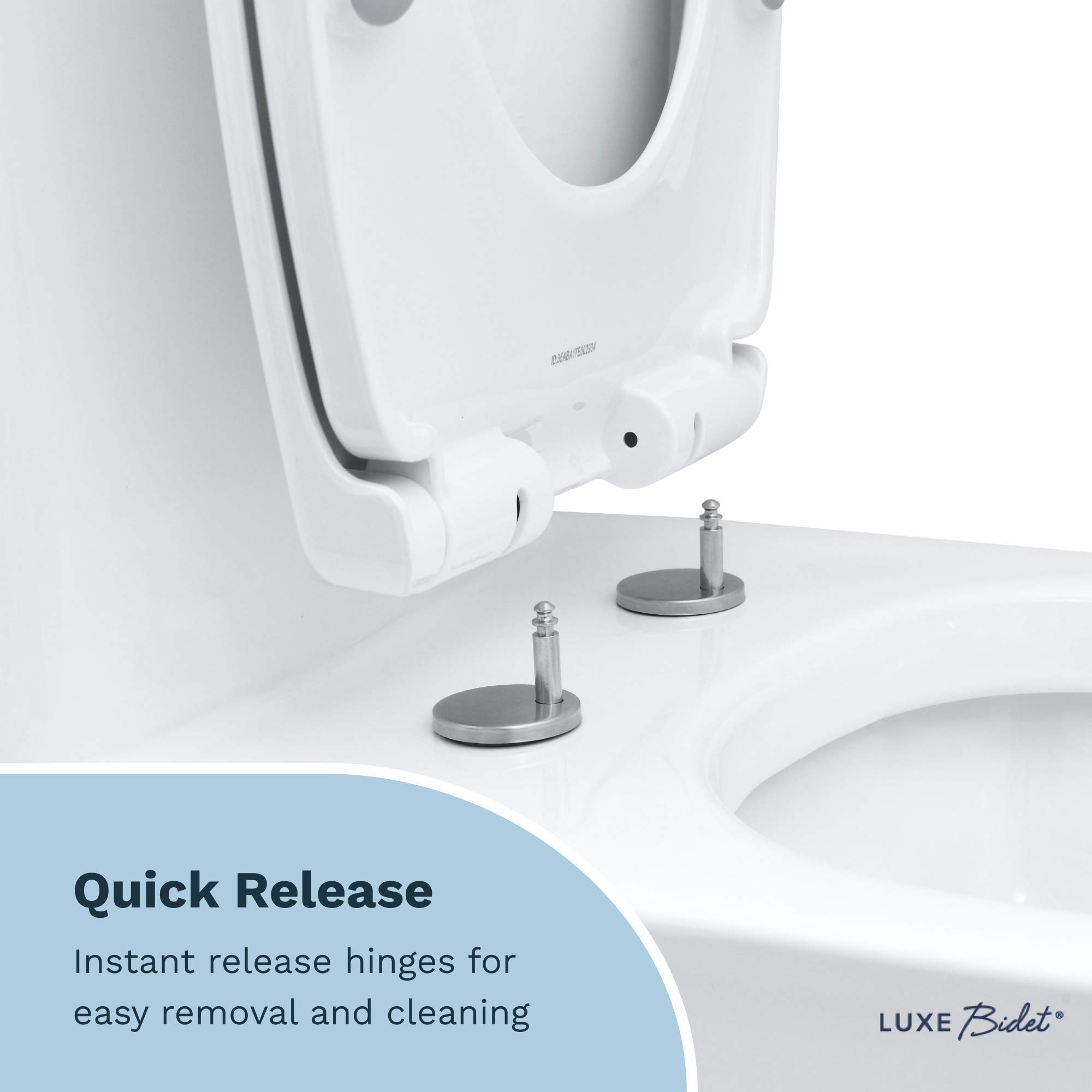 LUXE Bidet NEO 120 White, Whift Toilet Scents Spray Lemon Peel Scented 120mL, Luxe Comfort Soft and Ergonomic Toilet Footstool and Luxe Elongated Toilet Seat Bundle