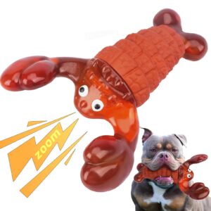 bikiisen squeaky dog toys for aggressive chewers for large dogs, interactive dog chew toys to keep them busy, indestructible squeaky dog toys, tough dog toys for medium/large dogs (red)