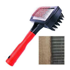 2-in-1 air conditioner condenser evaporator coil fin cleaning brush