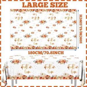 HAKOTI 3Pieces Fall in Love Bridal Shower Decorations Tablecloth, Fall in Love Decorations Tablecloth, Fall in Love Table Cover for Fall Bridal Shower Decorations Fall Engagement Party Decorations